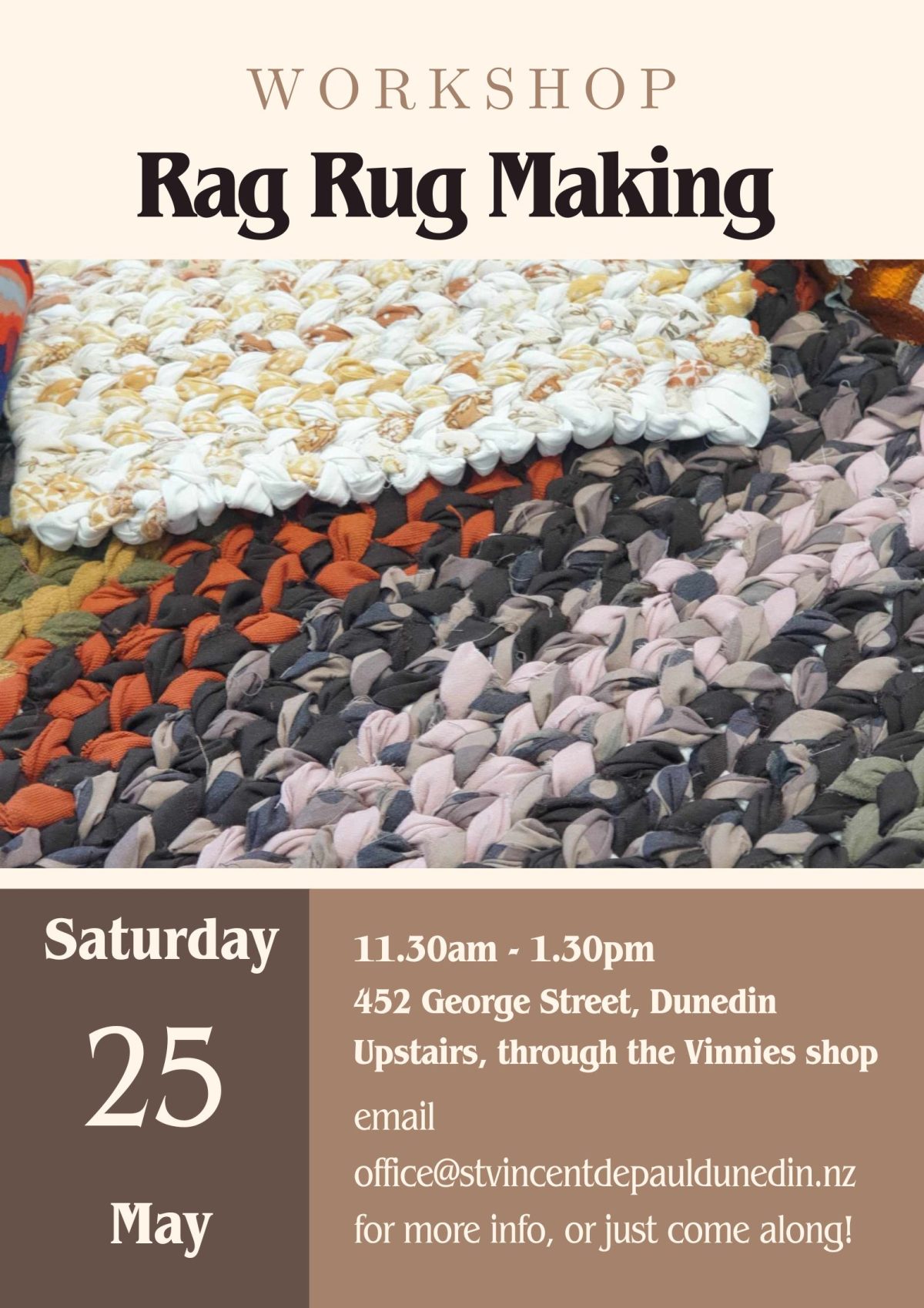 May 2024 Rag Rug Workshop – Society of St Vincent de Paul – Dunedin